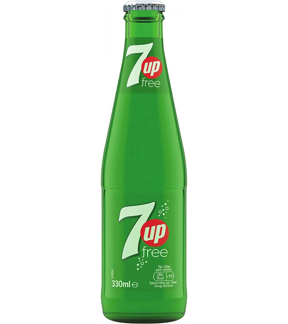 7up Free 330ml x Glass