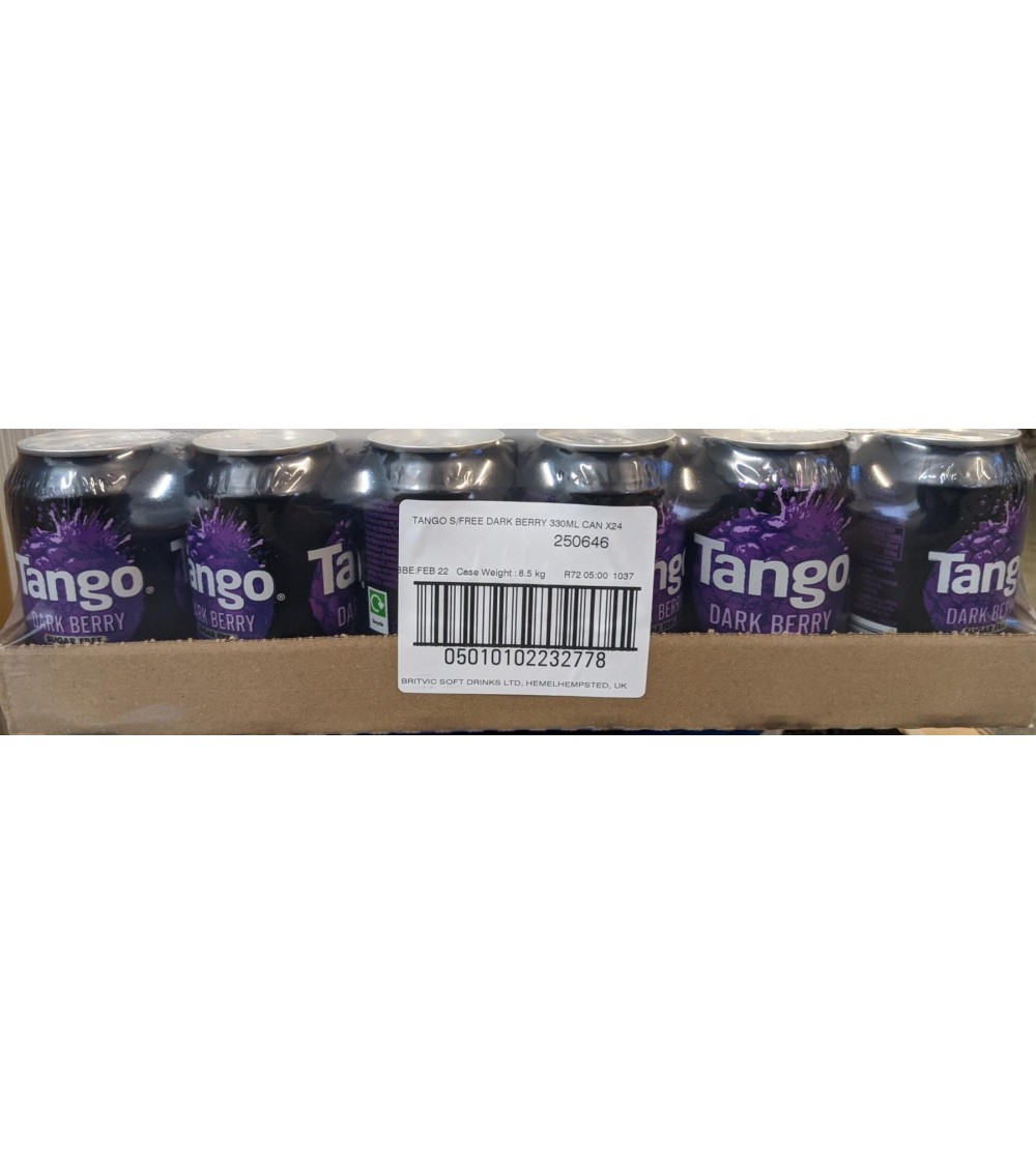 Tango Dark Berry Sugar Free - 330ml Cans, Pack of 24