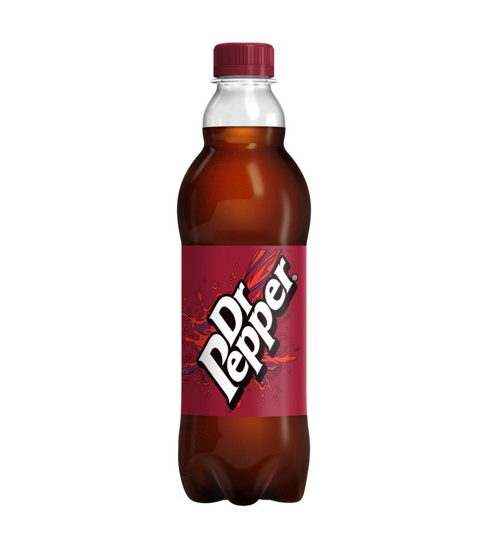 Dr Pepper Fizzy Drinks - 500ml Bottles, Case of 12