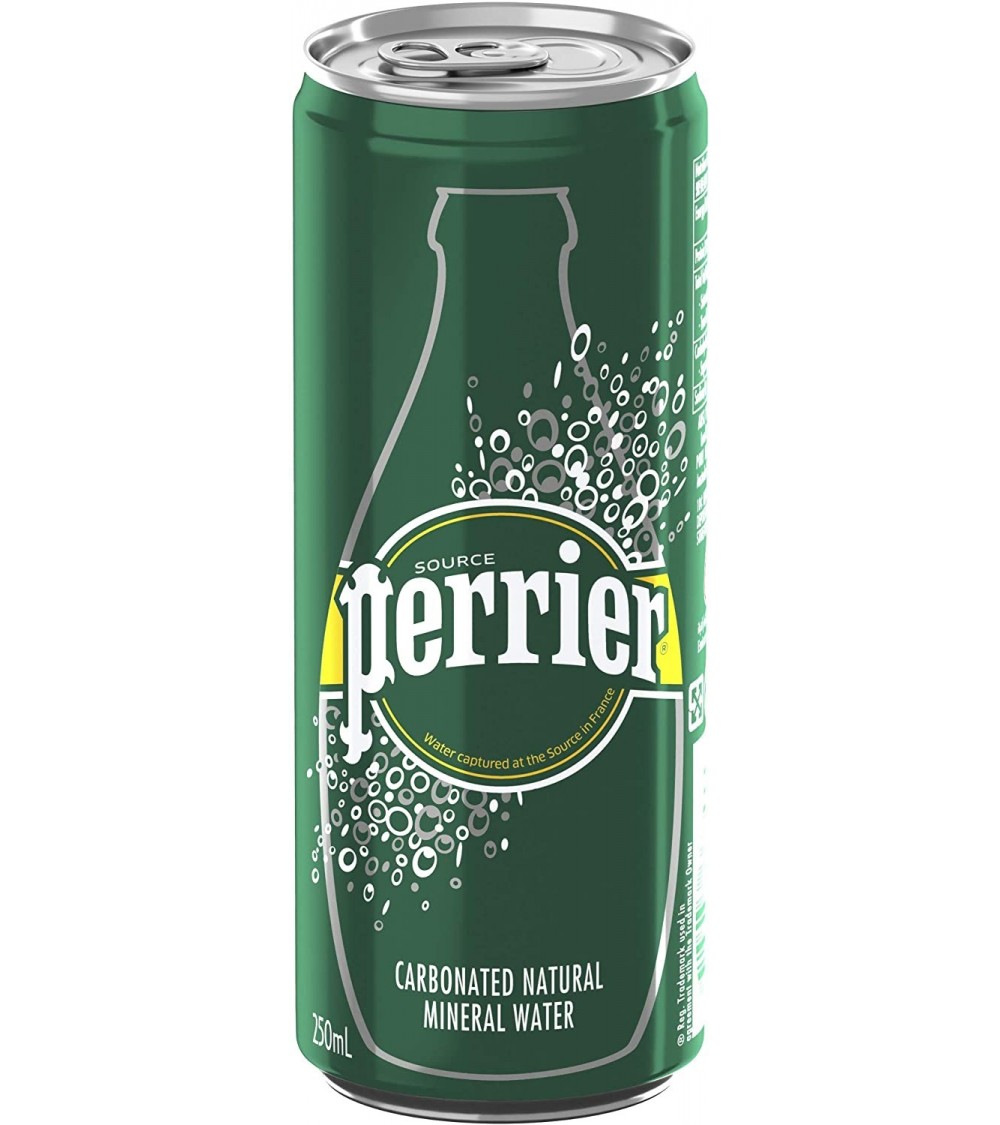 Perrier Sparkling Natural Mineral Water Cans, 35 x 250 ml