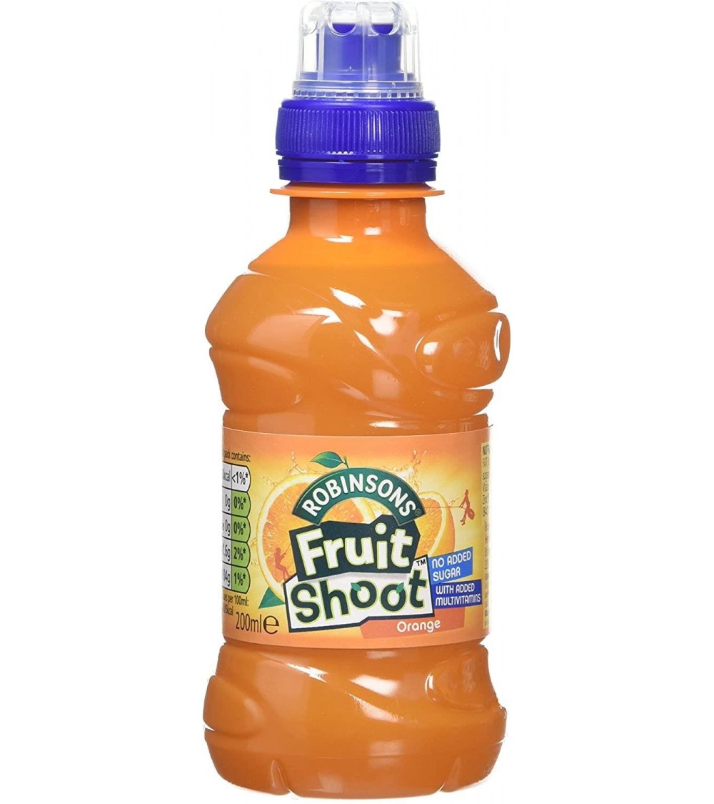 Robinsons Fruit Shoot Orange 200ml X 24 Bottles - Tangy Citrus Burst!