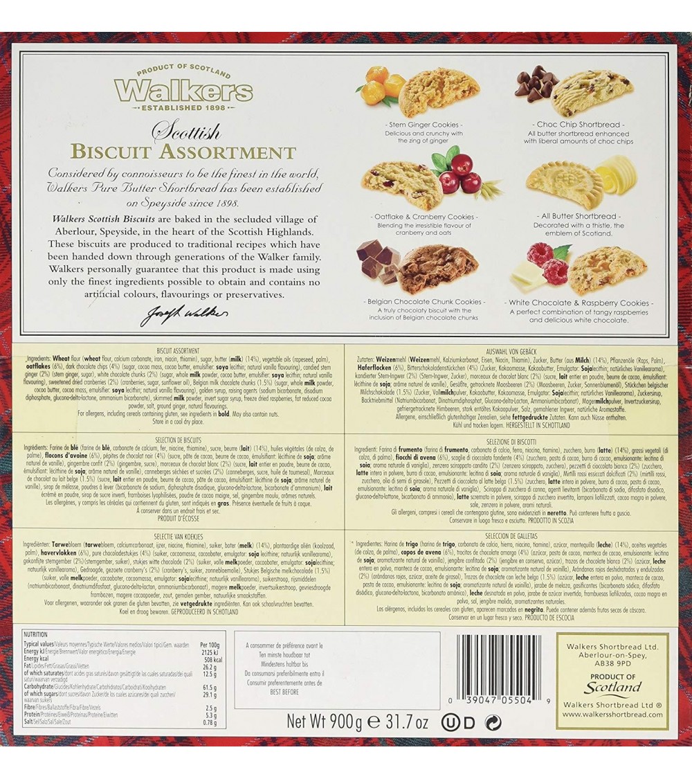 Walkers Shortbread Scottish Biscuit Assortment, 900g Box - Taste the ...