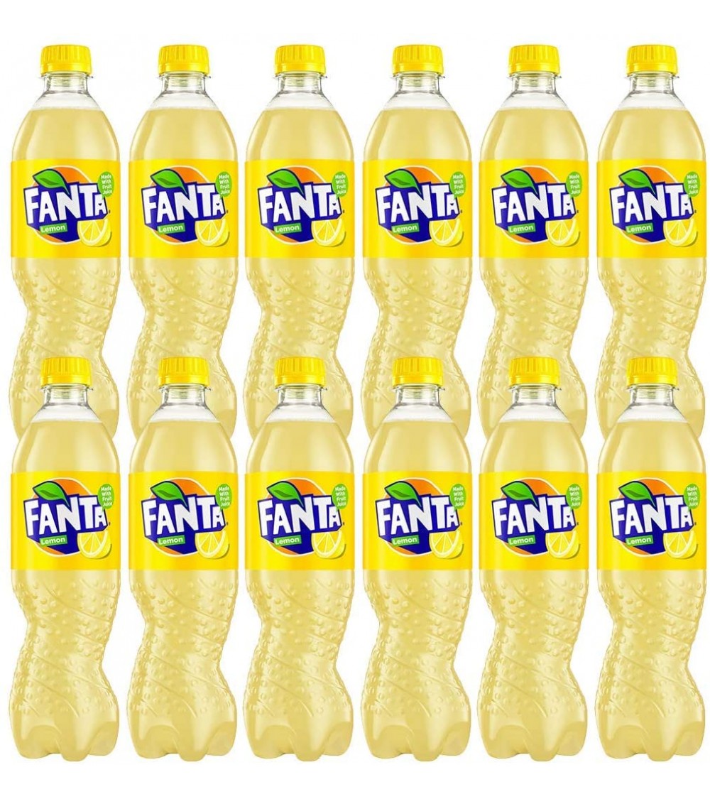Fanta Icy Lemon - Refreshing Citrus Soda - 500ml Bottles (Pack of 12)