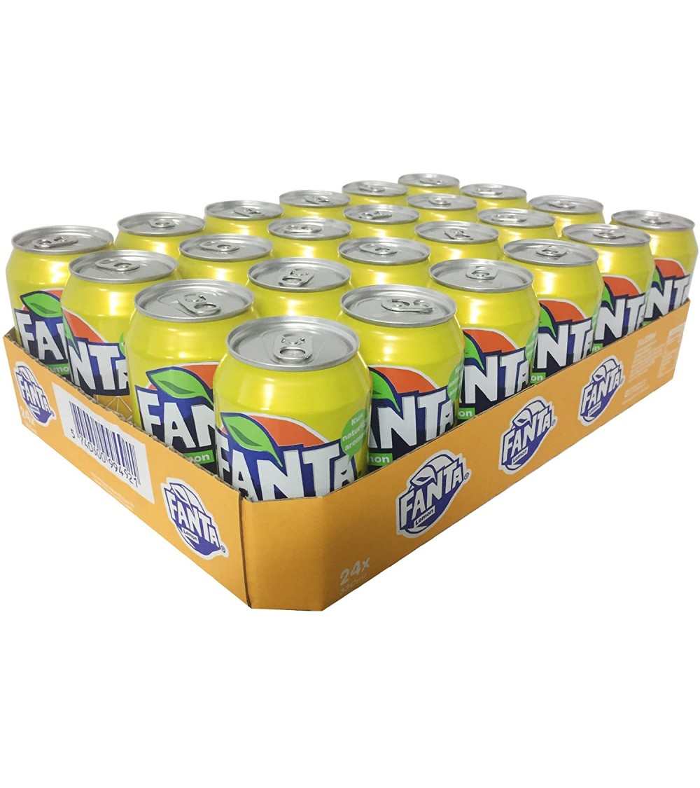 Fanta Icy Lemon - Refreshing Citrus Soda - 330ml cans (Pack of 24)