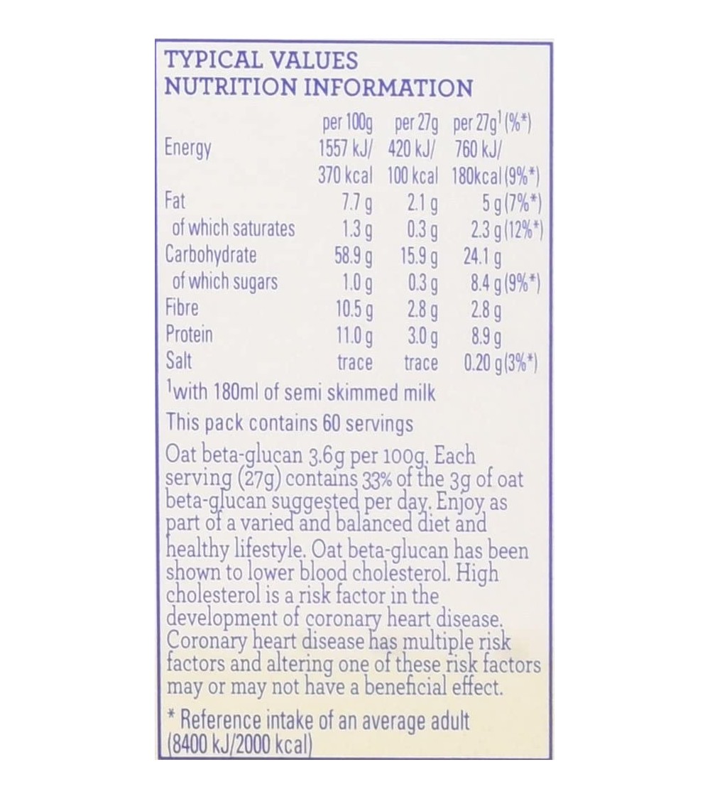 Quaker Oats Oat So Simple Original Porridge - 60 Sachets