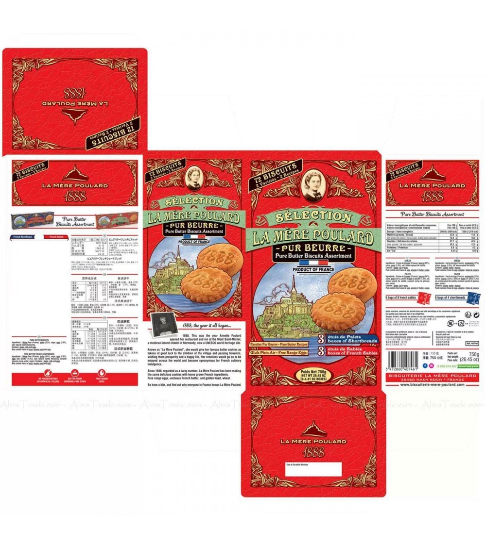 La Mere Poulard Butter Biscuit Assortment 750g