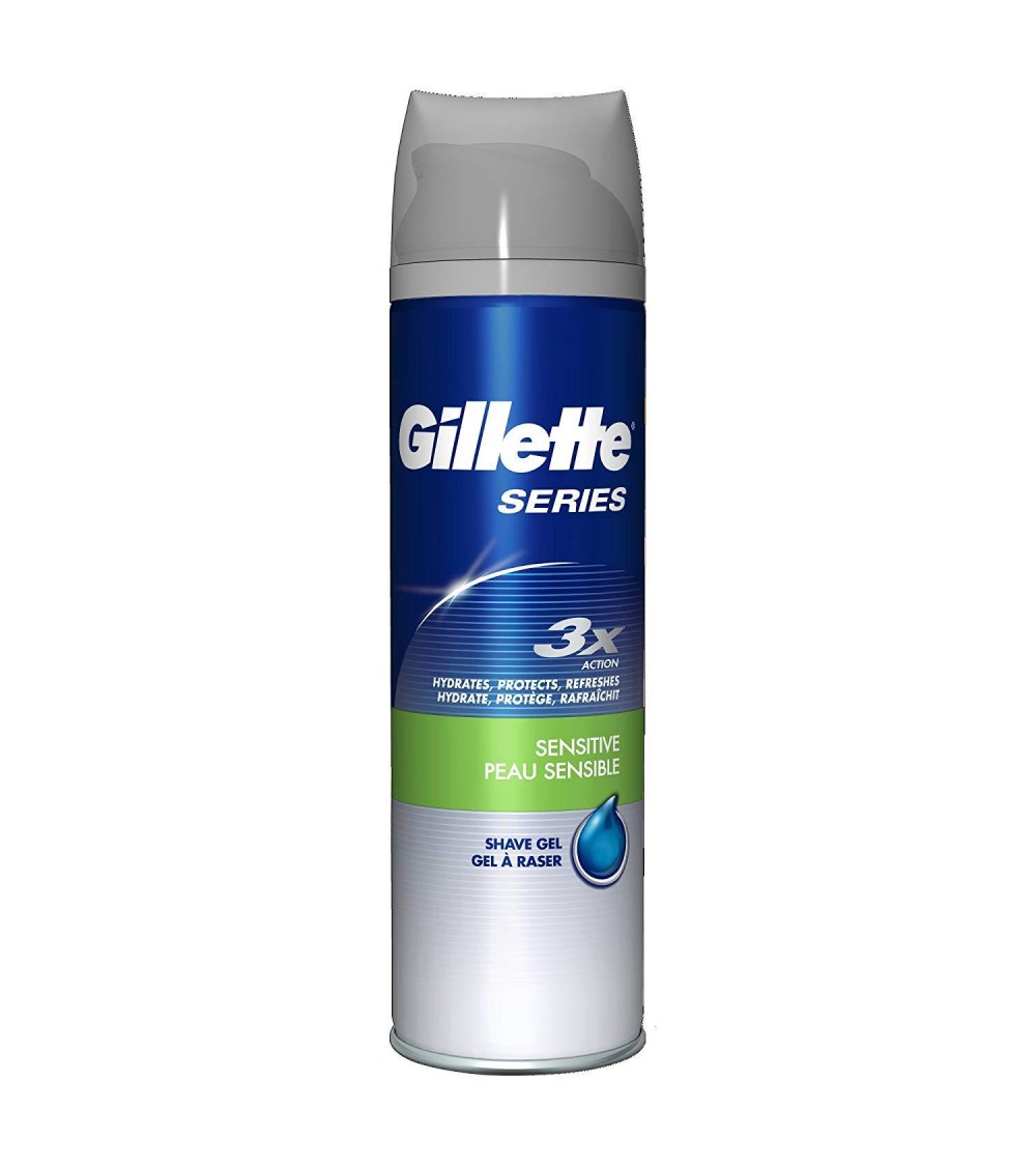 Gillette Series Sensitive Skin Shaving Gel, 6 x 200ml